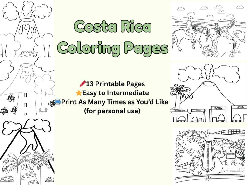 13 Fun and Unique Costa Rica Coloring Pages