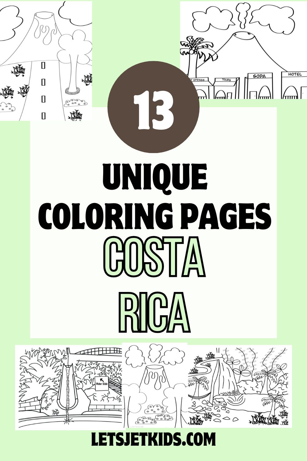 13 Fun and Unique Costa Rica Coloring Pages